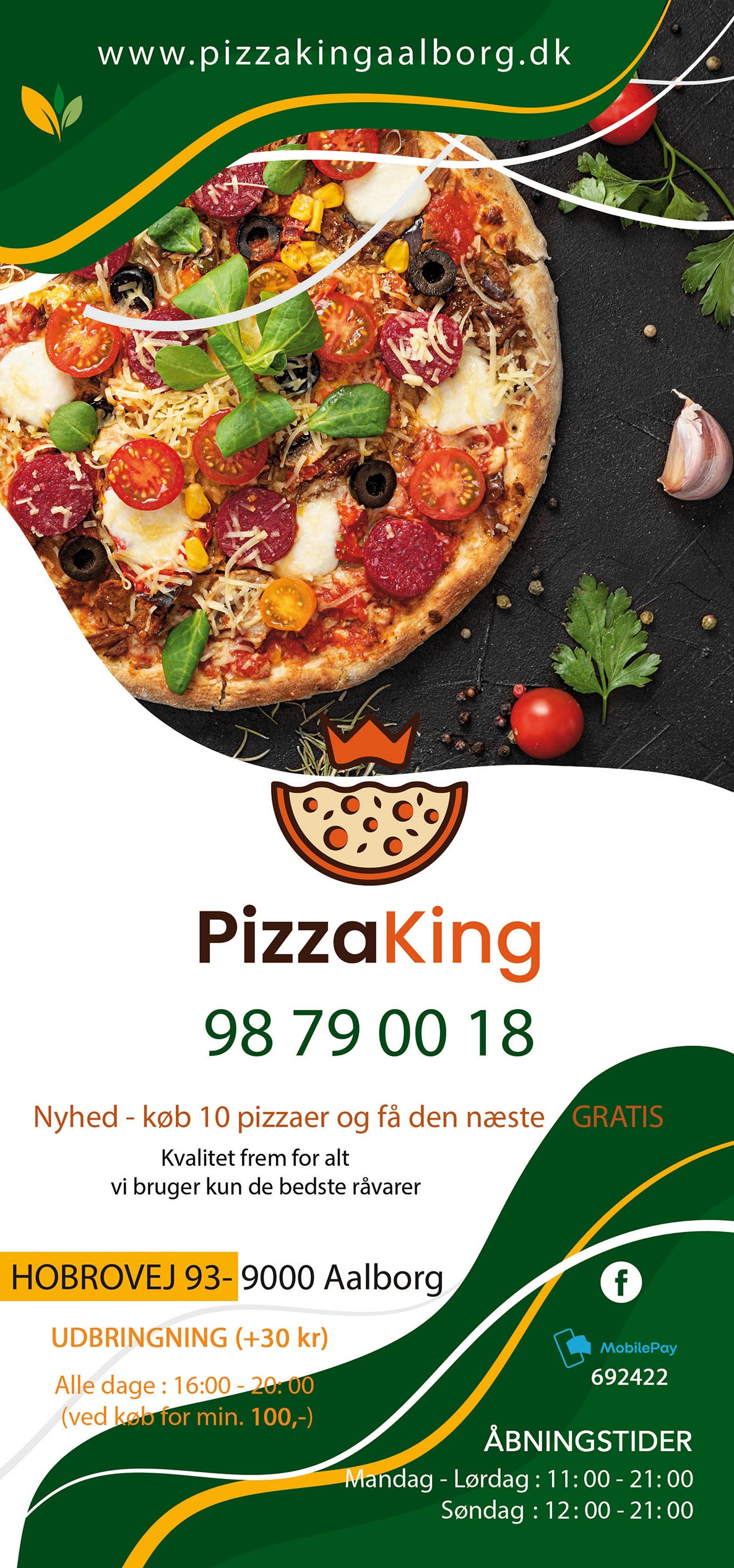 Menu – Pizza King Aalborg